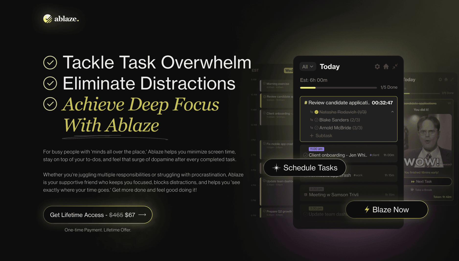 Ablaze: Smart To-Do List, Focus Timer & Distraction Blocker